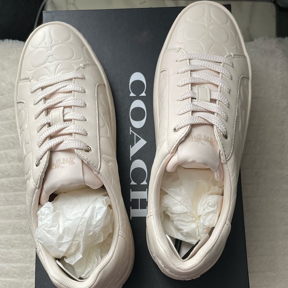 Coach | Shoes | Coach Clip Low Top Sneaker In Signature Leather | Poshmark